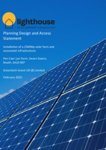 Planning, Design and Access Statement – Pencaerlan Solar Farm
